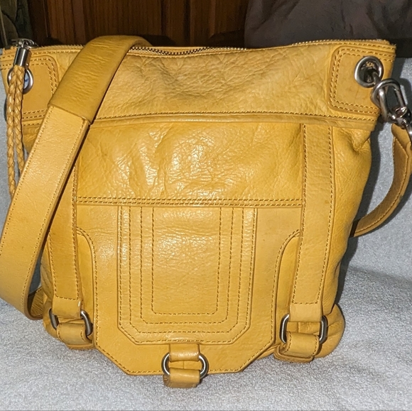 The Sak | Bags | Vintage The Sak Mustard Yellow Leather Crossbody Bag ...